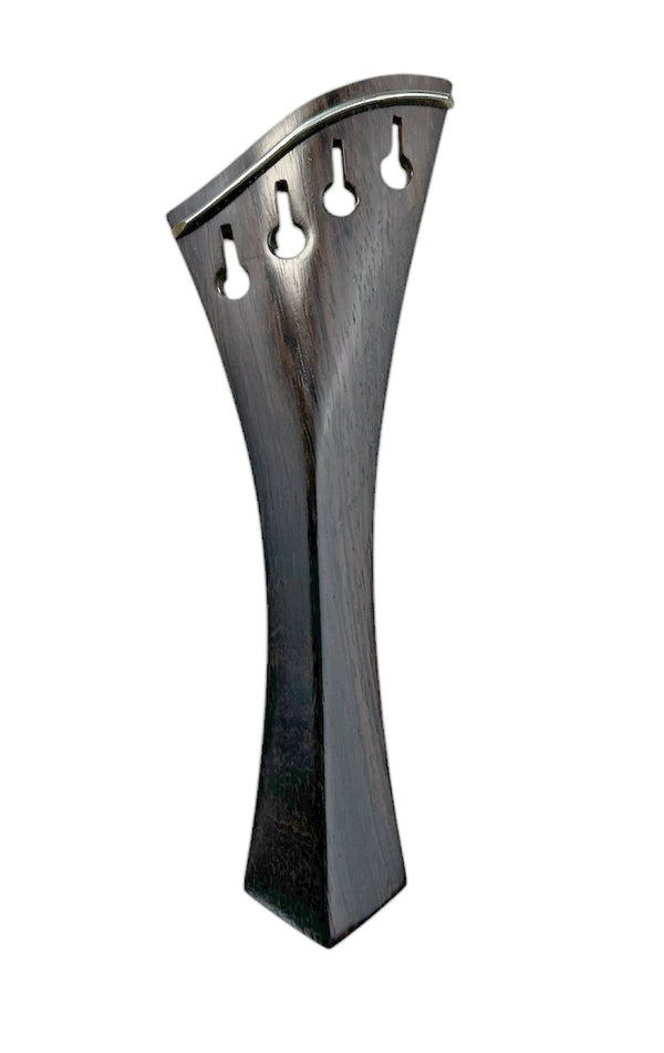 Viola Tailpiece-"Harp"-Rosewood-Gold Saddle-125mm - Dov Music LLC